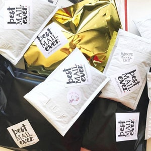 Best Mail Ever Happy Mail Packaging Stickers for Handmade Business 24 ...