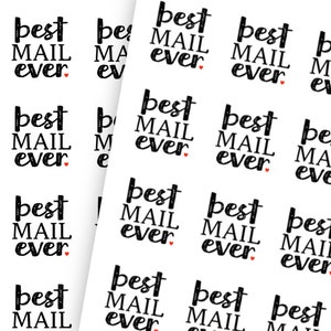 Best Mail Ever Happy Mail Packaging Stickers for Handmade Business 24 ...