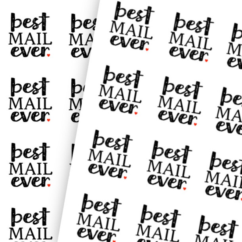 Best Mail Ever Happy Mail Packaging Stickers for Handmade - Etsy