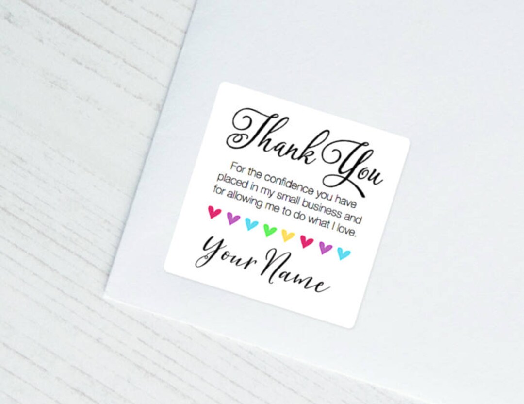 BEST SELLER Thank You Note Sticker Happy Mail Stickers for Small ...