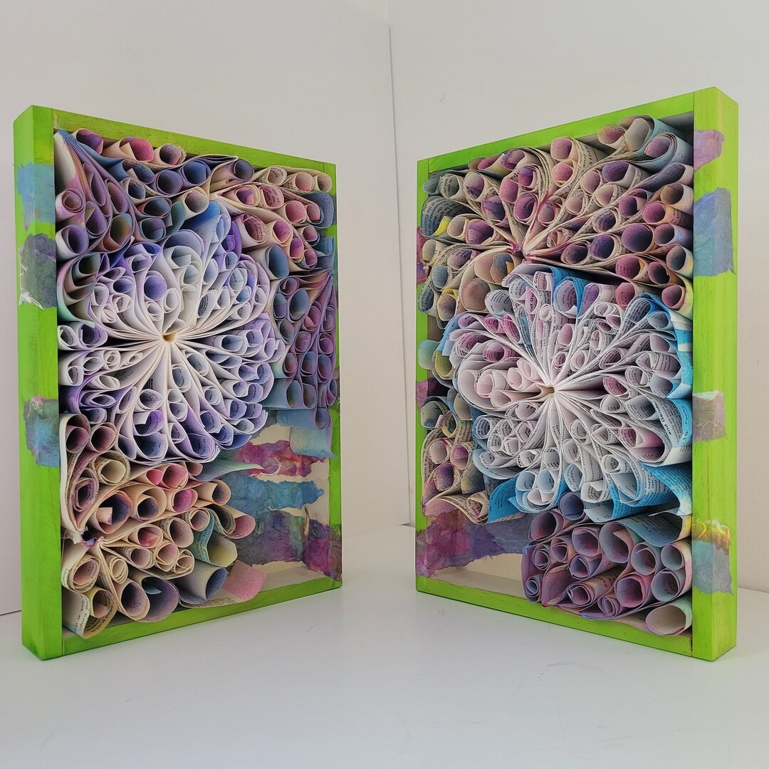 Altered Book Sculpture Watercolor Gardens - Etsy