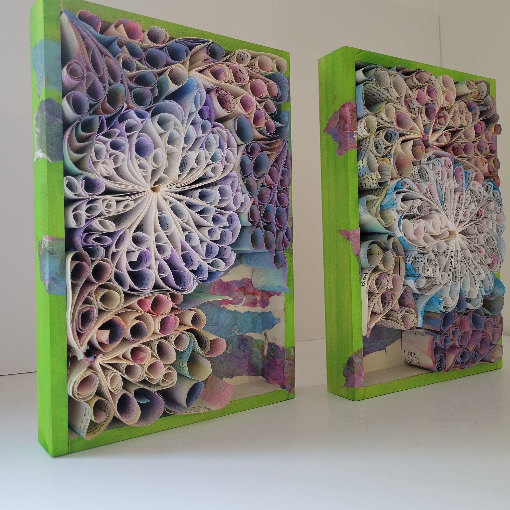 Altered Book Sculpture Watercolor Gardens - Etsy