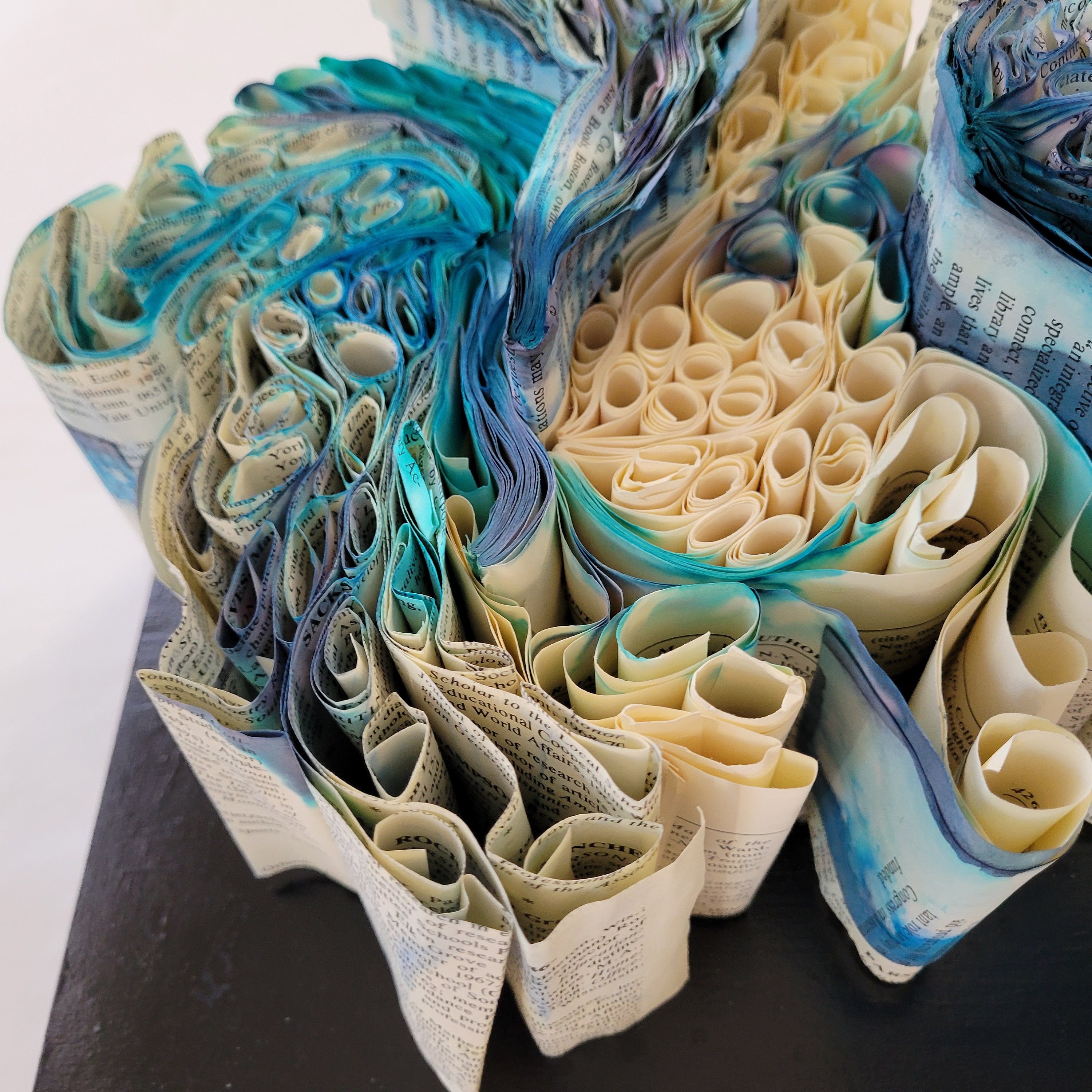 Waves 1 Book Paper Wall Sculpture - Etsy