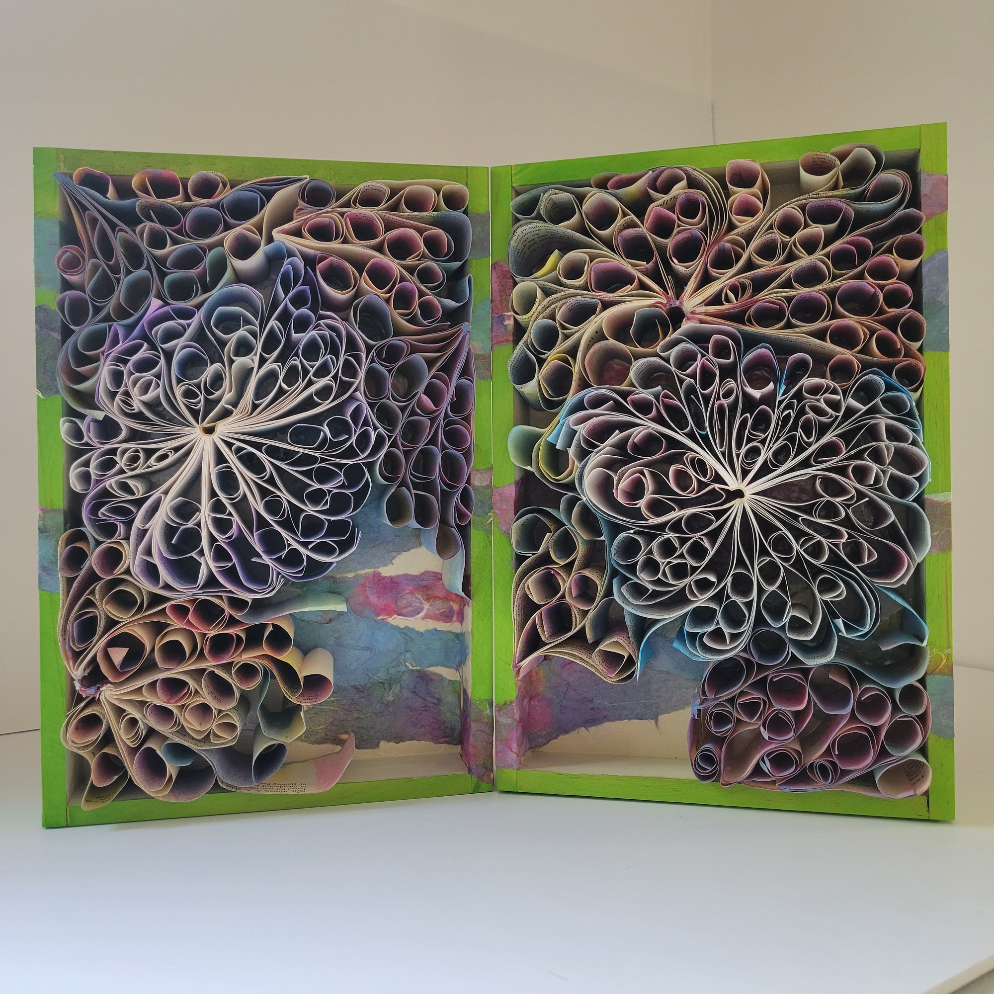 Altered Book Sculpture Watercolor Gardens - Etsy