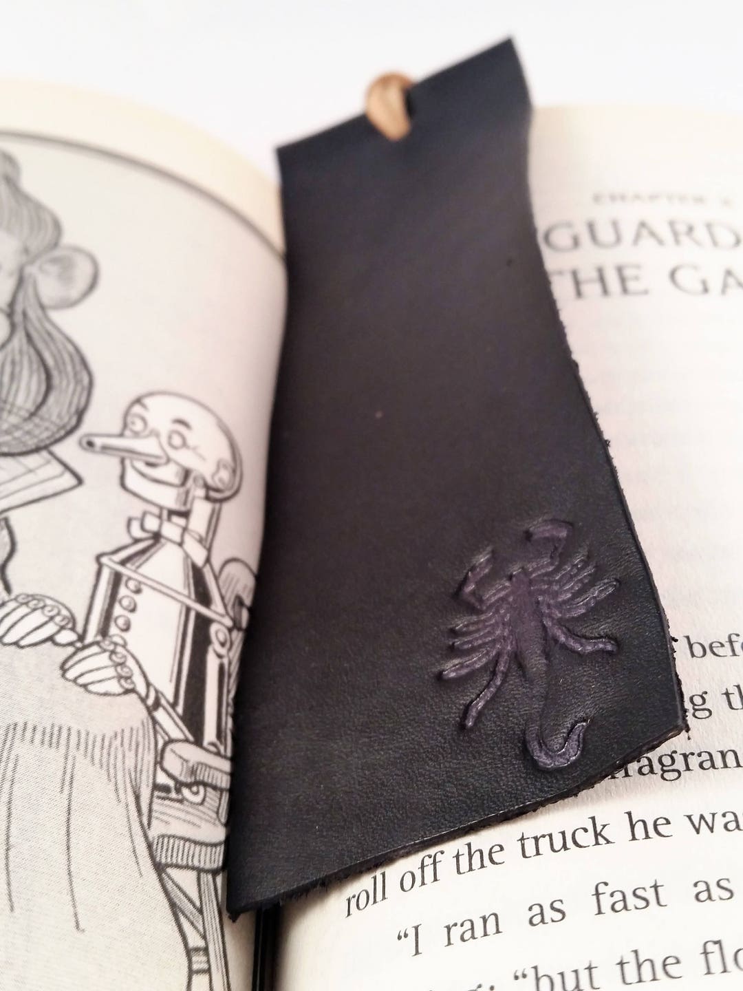 Hand Stamped Leather Scorpion Bookmark - Book Lover Gift - Etsy