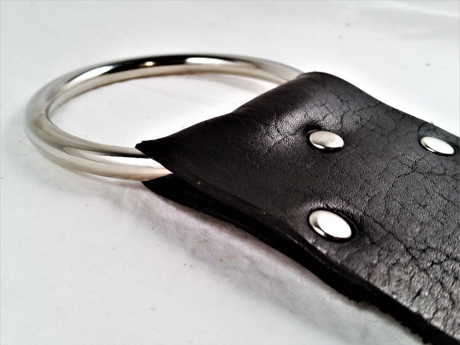 Custom Made Black Leather O-ring Belt Fashion Accessory | Etsy