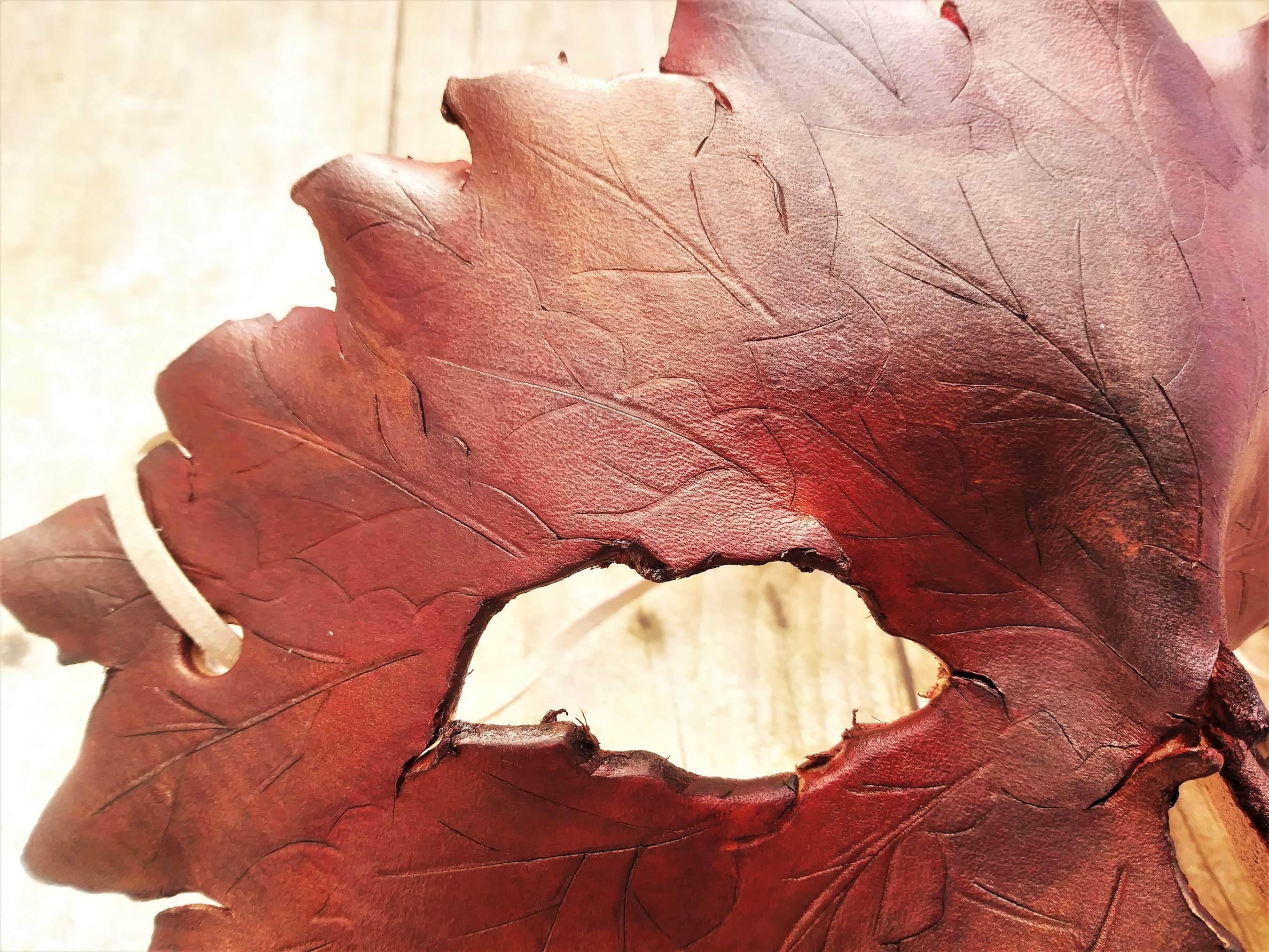 Handmade Leather Leaf Mask – Autumn Cosplay, Masquerade Accessory - Etsy