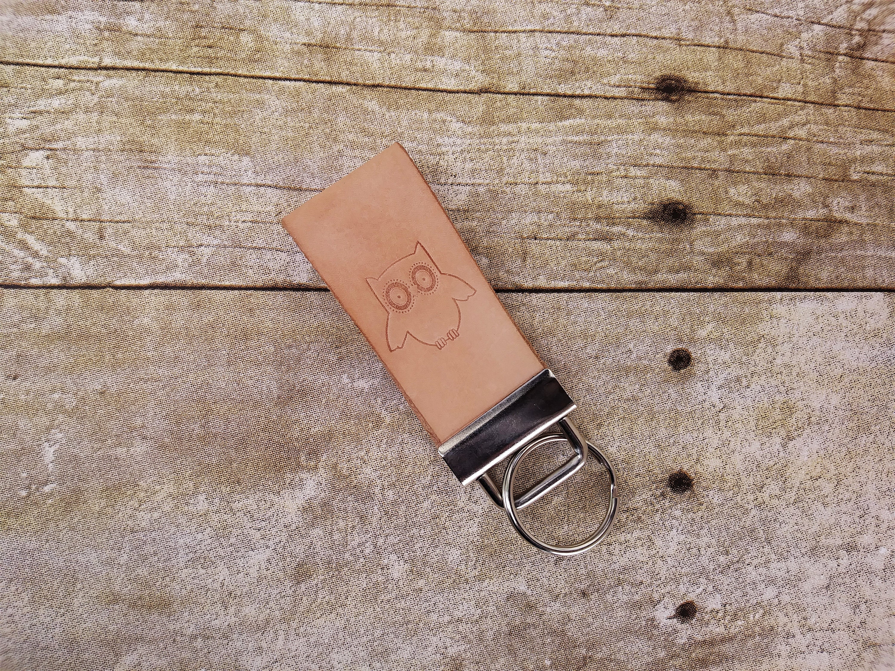 Custom Leather Keychain – Personalized Key Fob, Men's & Women's ...