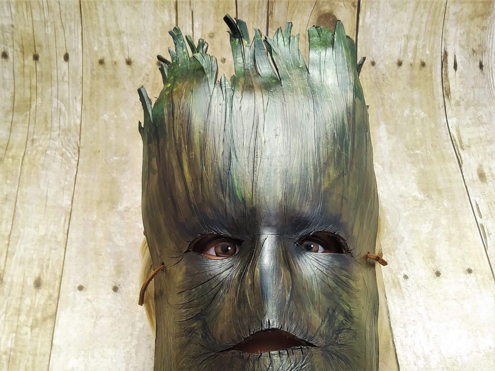 Leather Mask Masquerade Mask Men Steampunk Mask Tree | Etsy