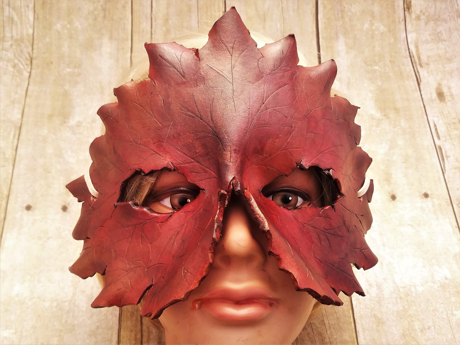 Leaf Leather Mask Made to Order- Steampunk Mask - Nature Mask - Mardi ...