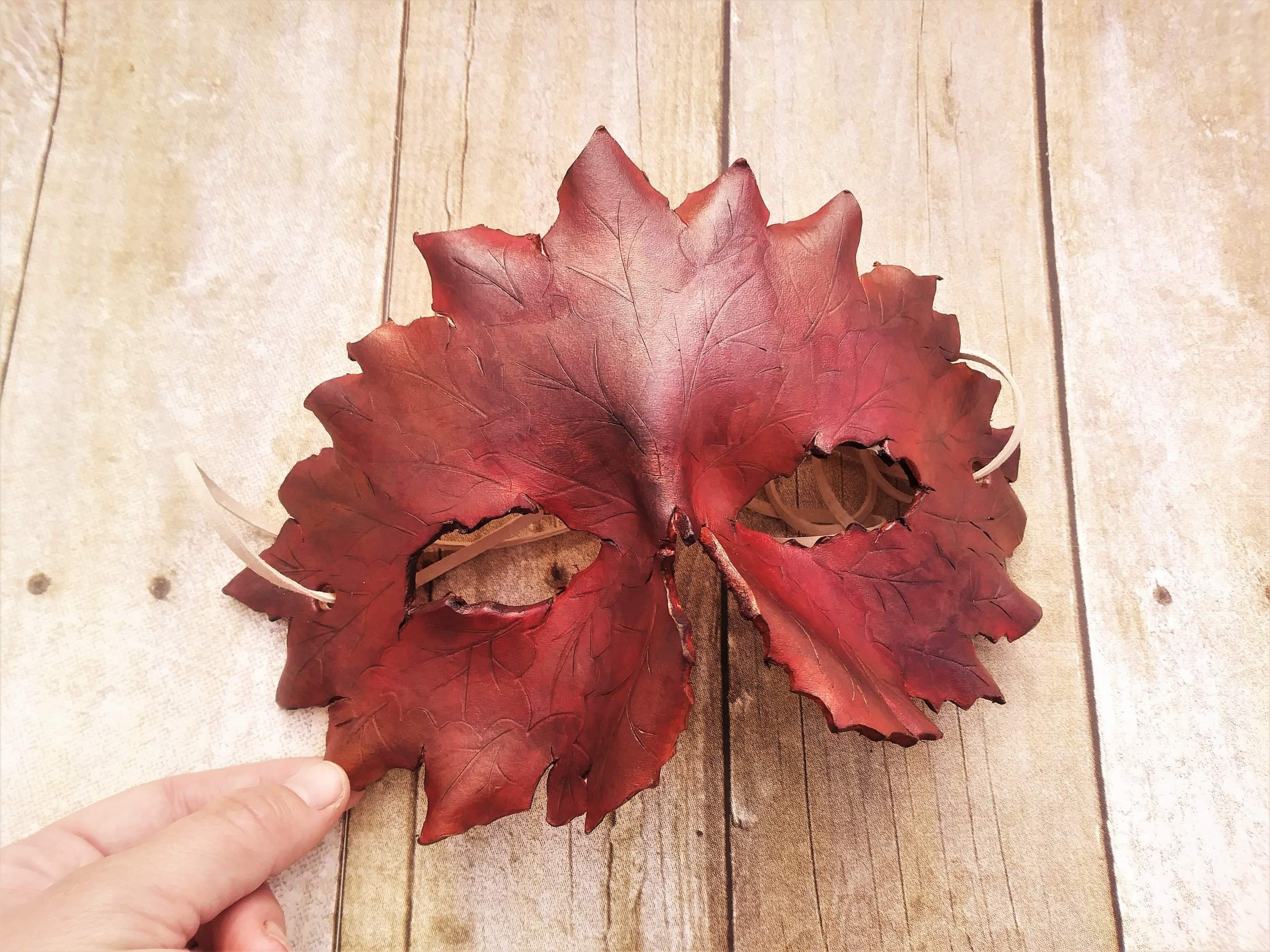 Leaf Leather Mask Made to Order- Steampunk Mask - Nature Mask - Mardi ...