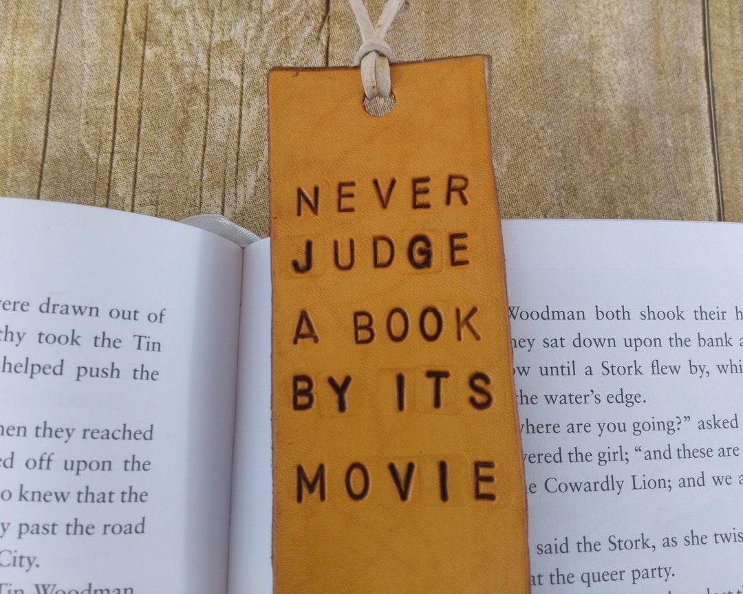 Leather Bookmark - Never Judge a Book by Its Movie - Bookish Merch ...