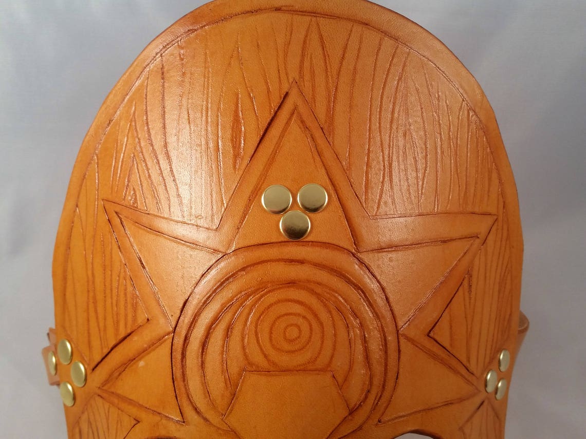 Tiki Leather Mask - Hawaiian Mask - Islander - Steampunk Mask - Nature ...