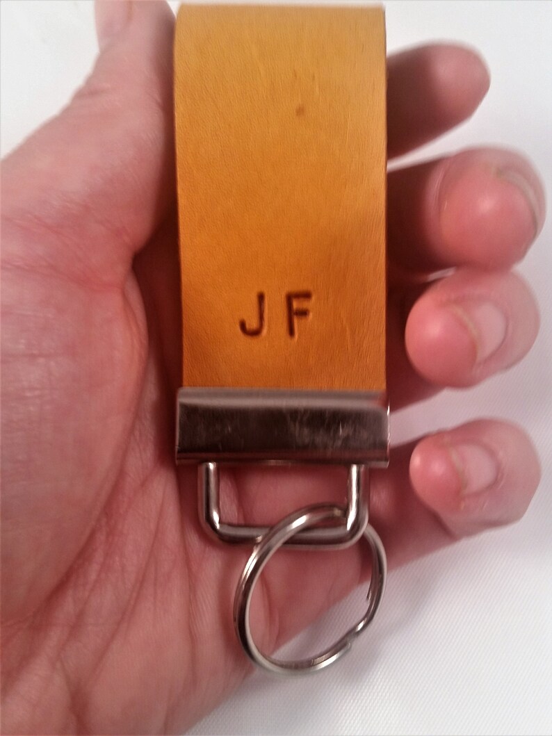 Custom Leather Keychain Leather Key Fob Men's Key | Etsy