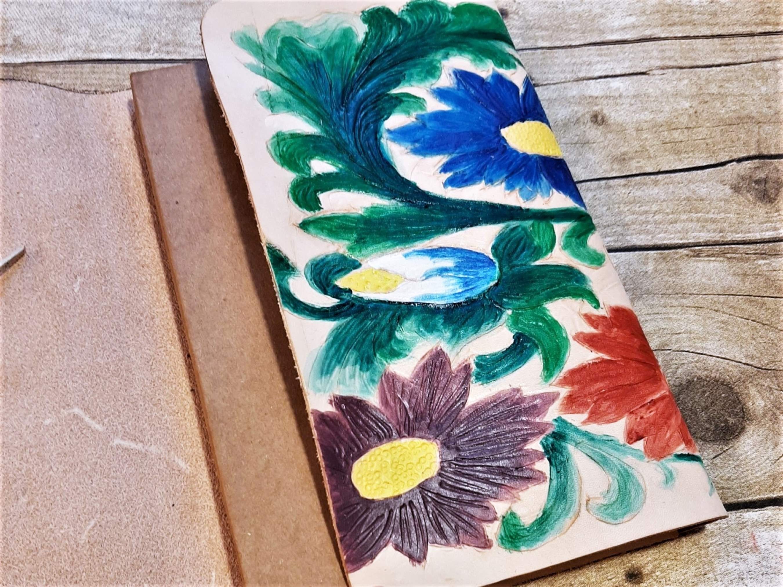 Refillable Notebook Cover — Sweet Pea Leather