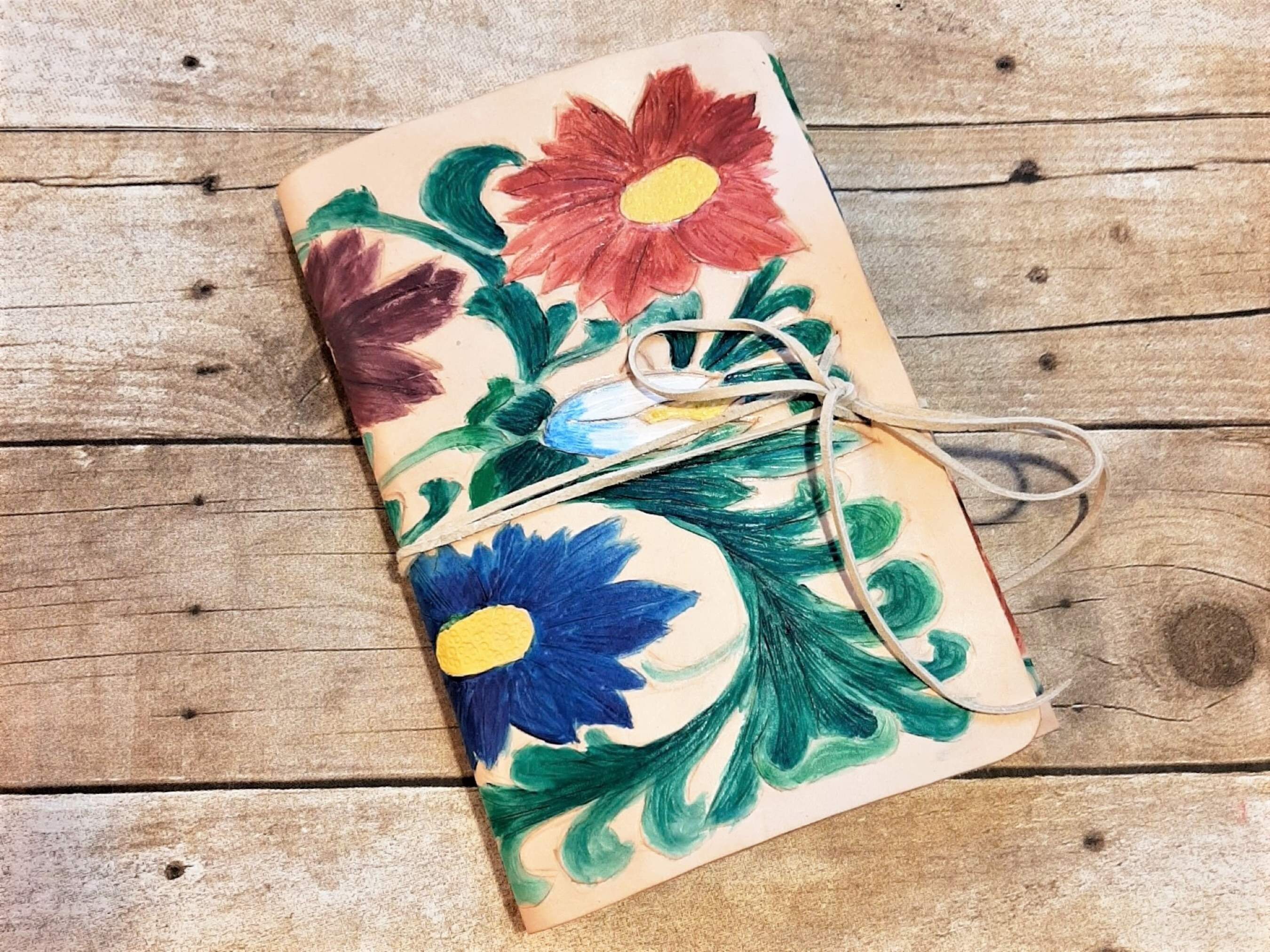 Refillable Notebook Cover — Sweet Pea Leather