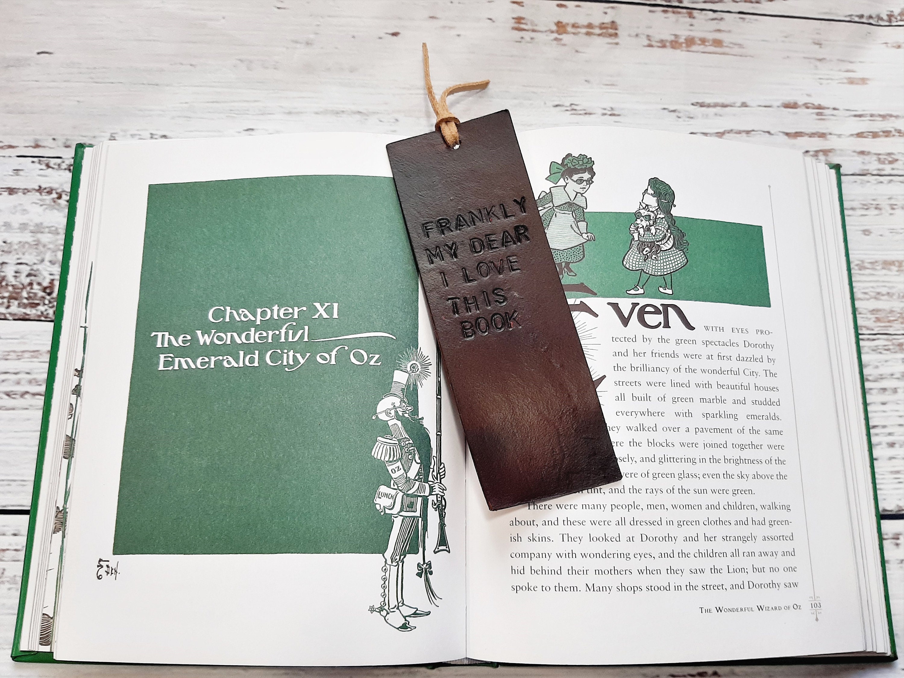 Frankly My Dear Leather Bookmark - Custom Book Lover Gift - Etsy