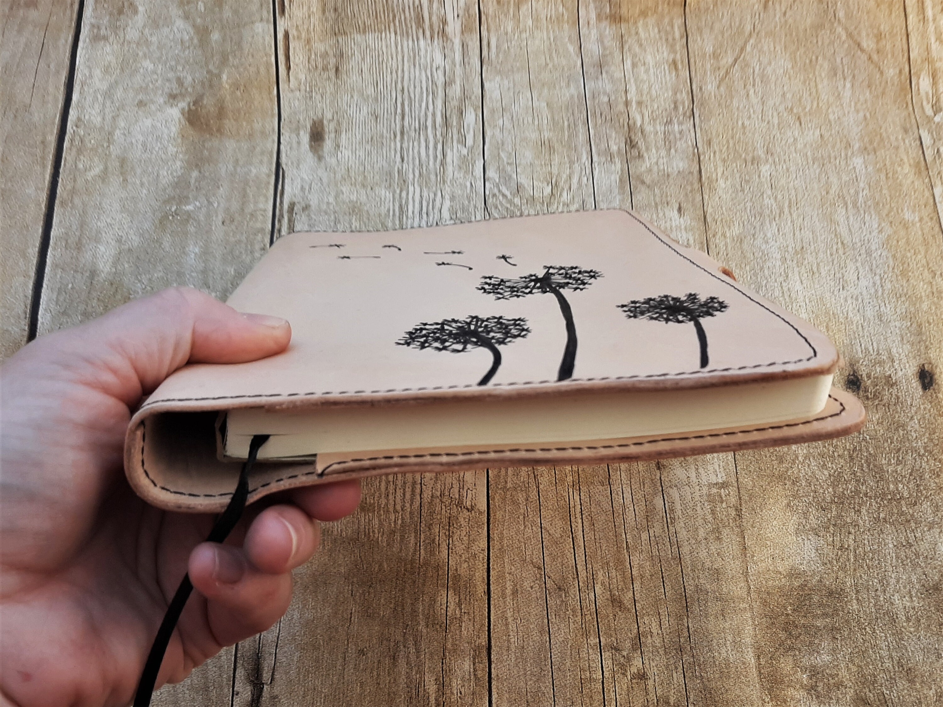 Refillable Notebook Cover — Sweet Pea Leather