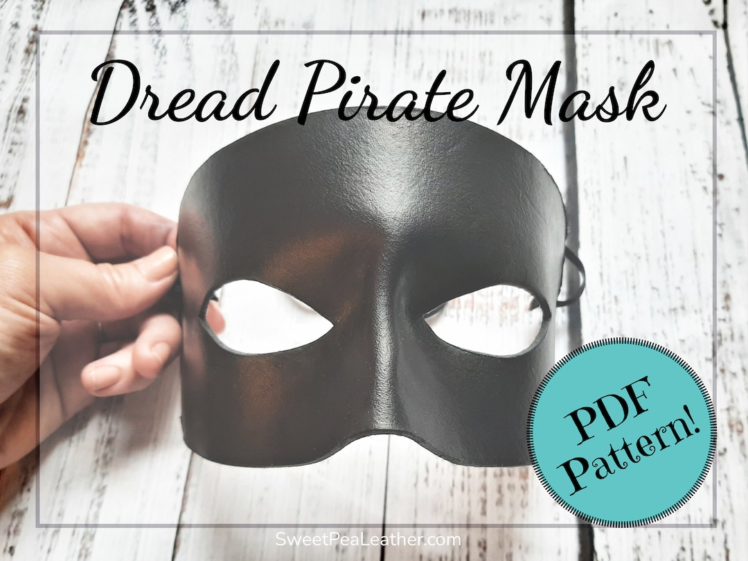 PDF Pattern - Leather Mask Template - Dread Pirate Cosplay Costume ...