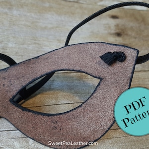 PDF Pattern - Leather Mask Template - Superhero Cosplay Costume ...