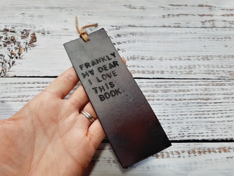 Frankly My Dear Bookmark Leather Book Marker Custom Gift - Etsy