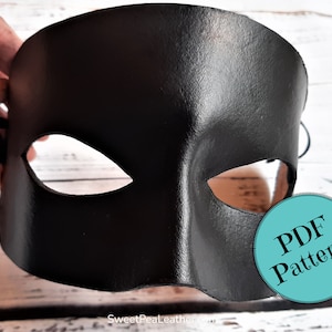 PDF Pattern - Leather Mask Template - Dread Pirate Cosplay Costume ...