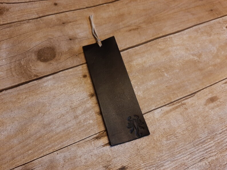 Hand Stamped Leather Scorpion Bookmark - Book Lover Gift - Etsy