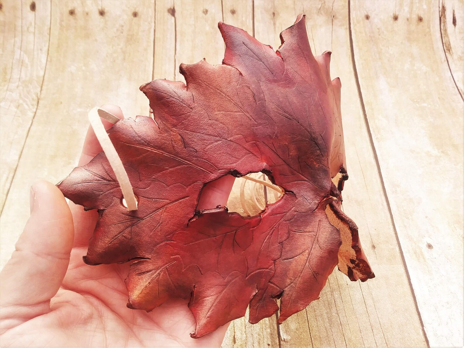 Leaf Leather Mask Made to Order Steampunk Mask Nature Mask | Etsy