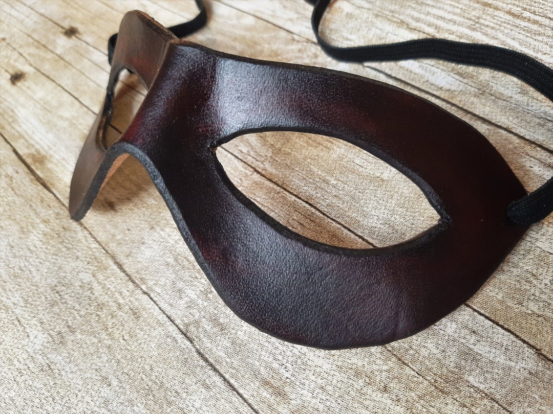 Basic Leather Mask Superhero Mask Masquerade Party Cosplay Costume ...