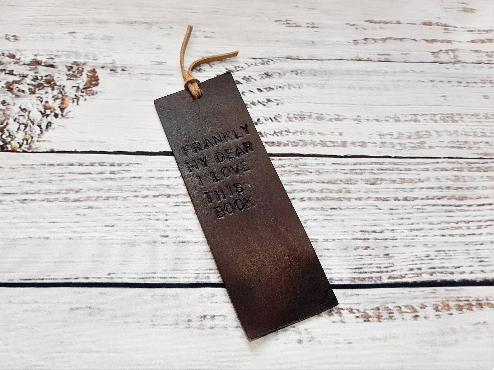 Frankly My Dear Bookmark Leather Book Marker Custom Gift - Etsy