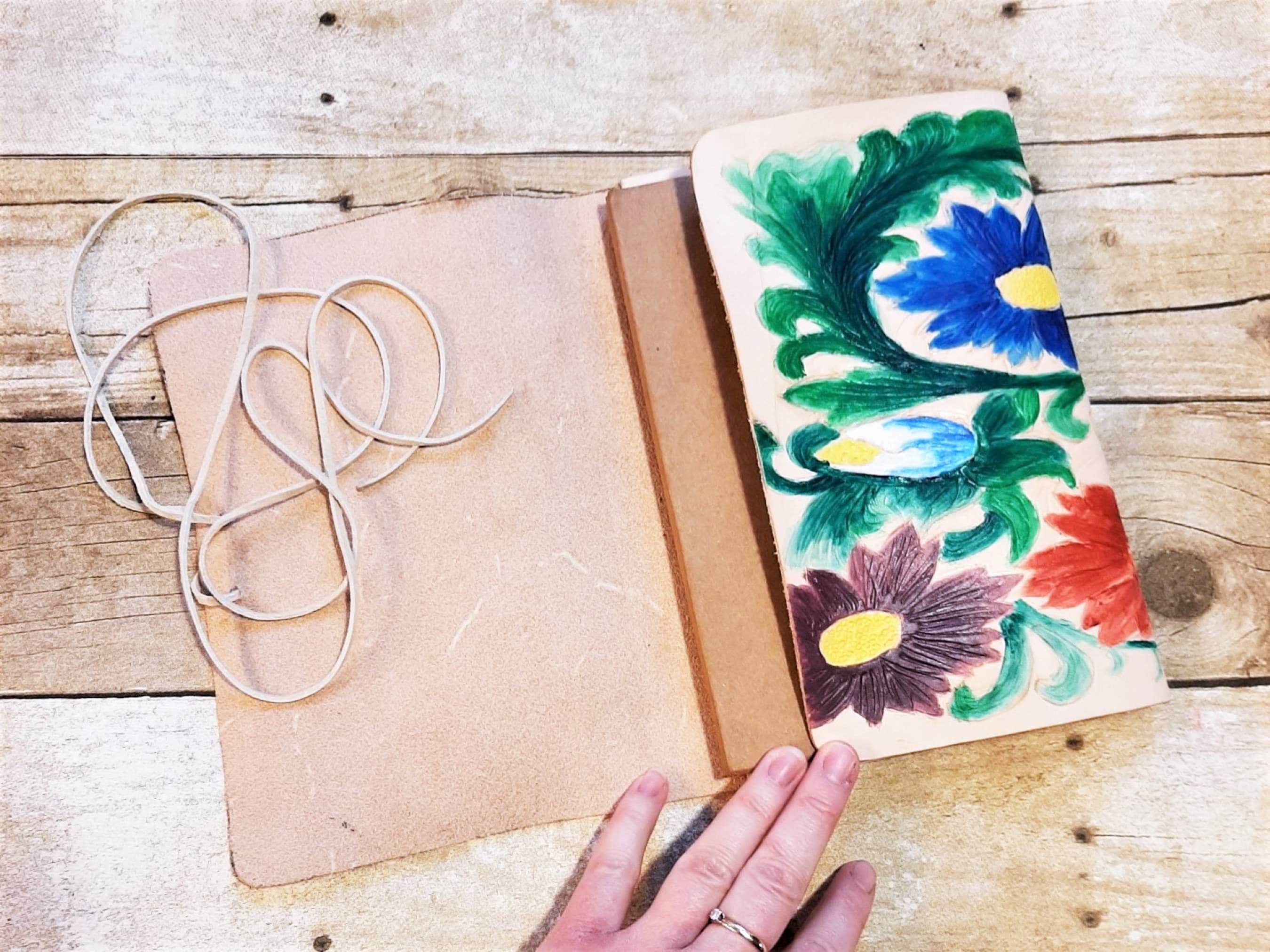 Refillable Notebook Cover — Sweet Pea Leather