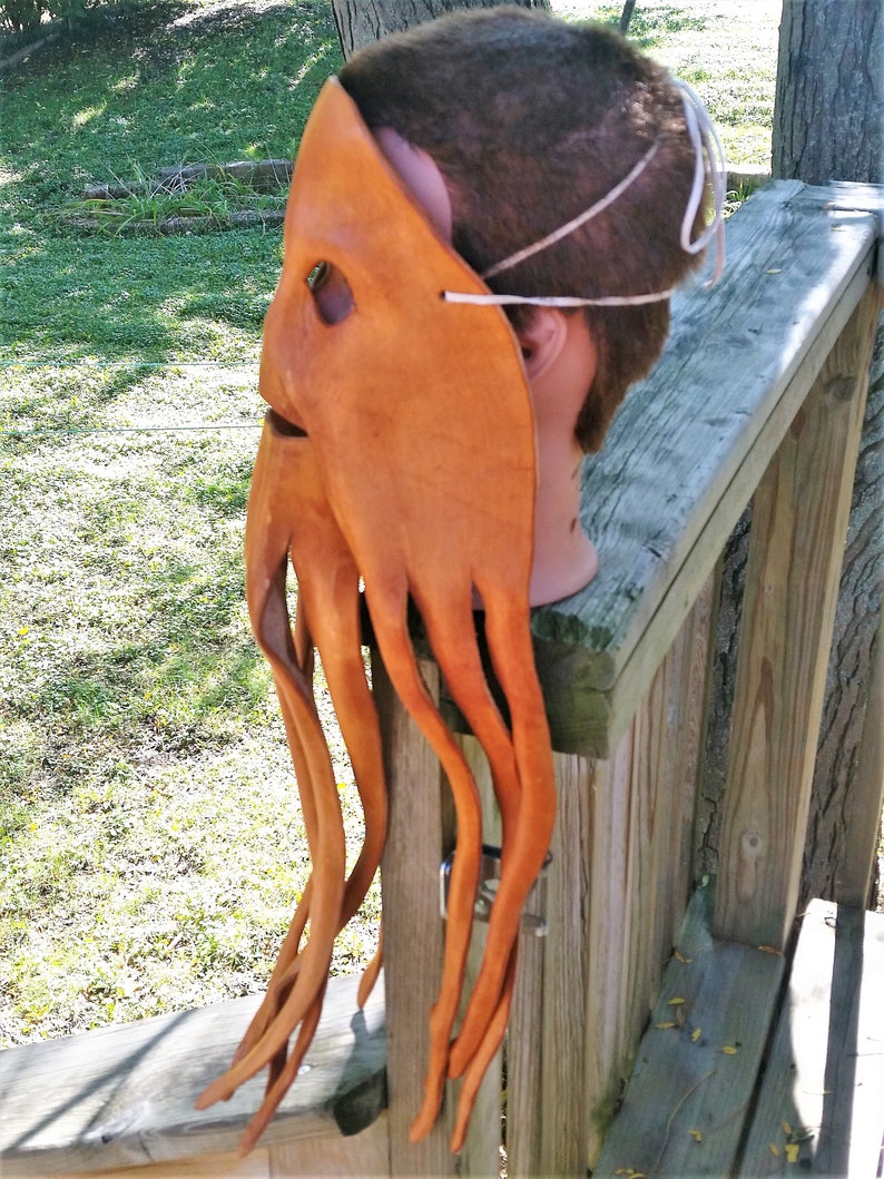 Octopus Leather Mask Made to Order Steampunk Mask | Etsy