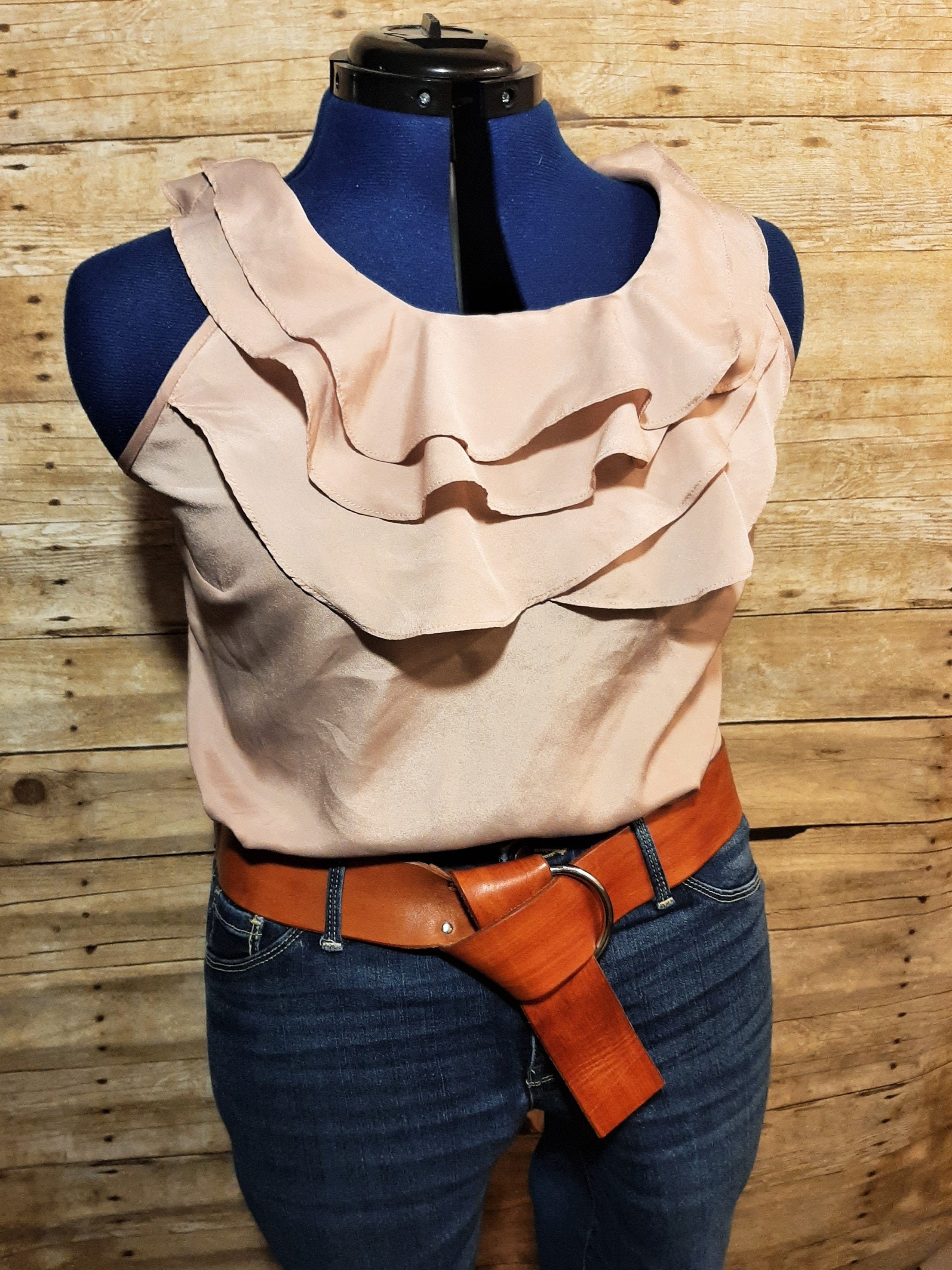 Wide Full Grain Leather O-ring Belt – Runway Style Fashion Accessory - Etsy