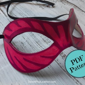 PDF Pattern - Leather Mask Template - Superhero Cosplay Costume ...