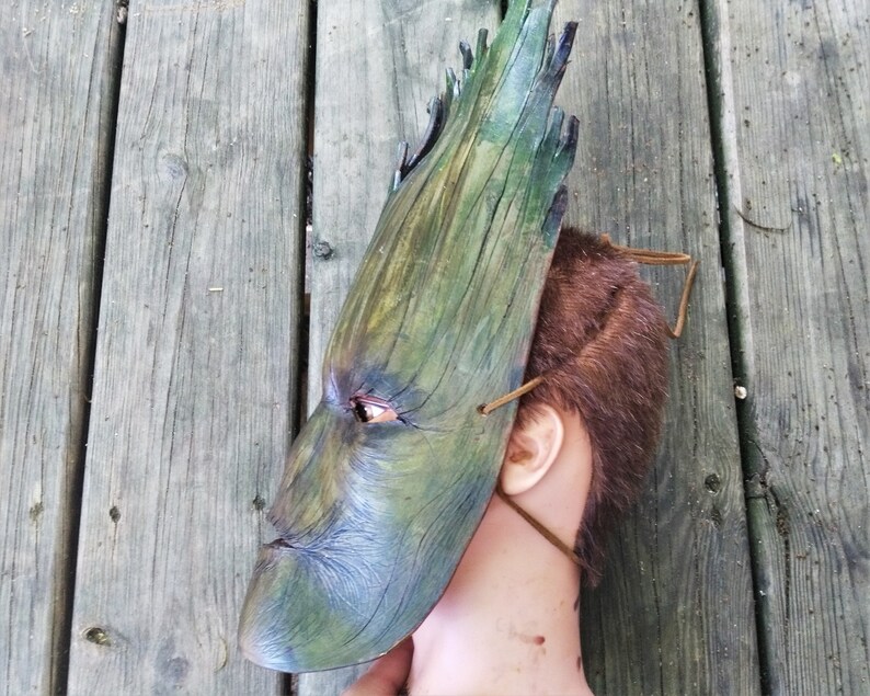 Tree man leather mask steampunk mask nature mask mardi | Etsy