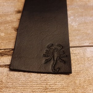 Hand Stamped Leather Scorpion Bookmark - Book Lover Gift - Etsy
