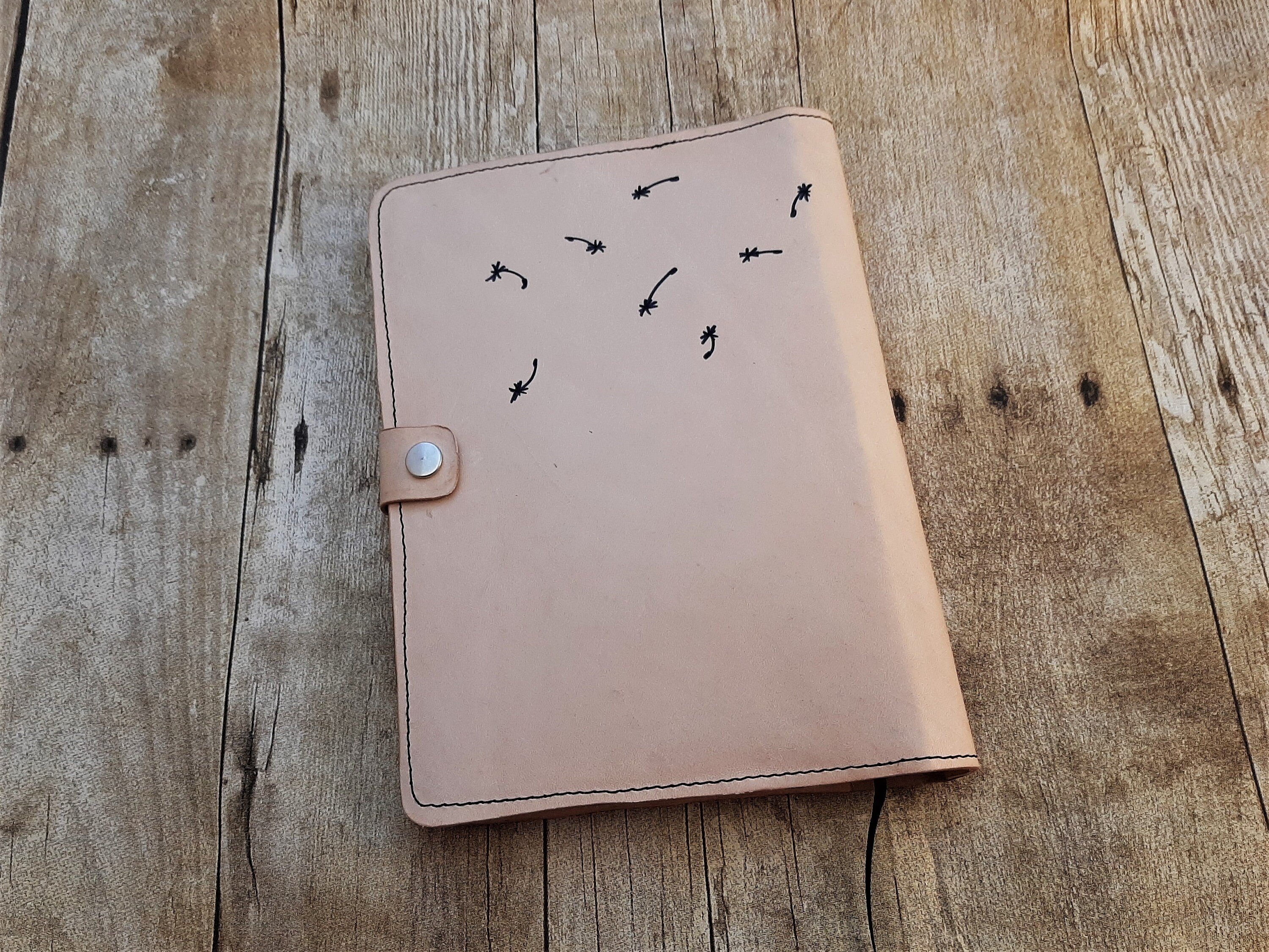 Refillable Notebook Cover — Sweet Pea Leather