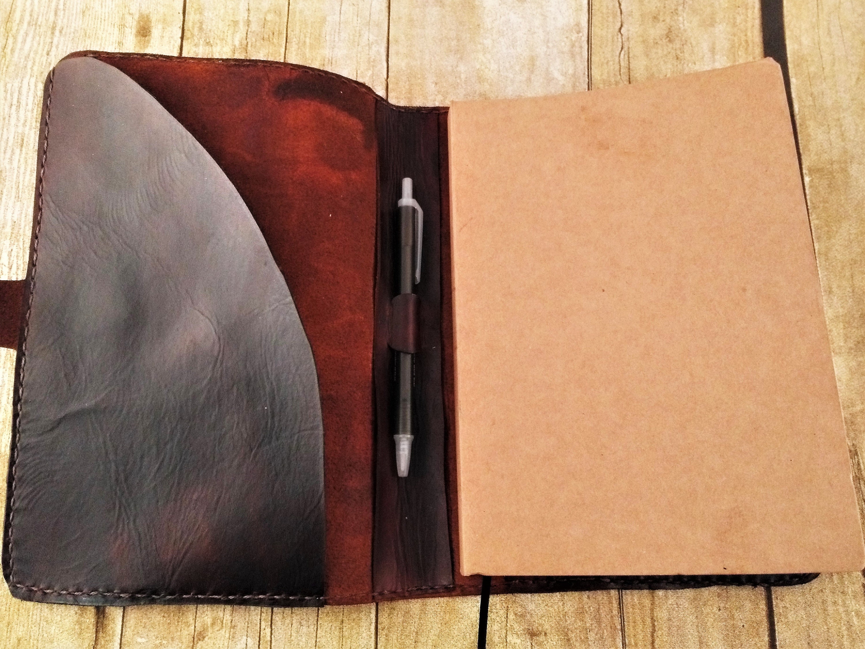 Refillable Notebook Cover — Sweet Pea Leather