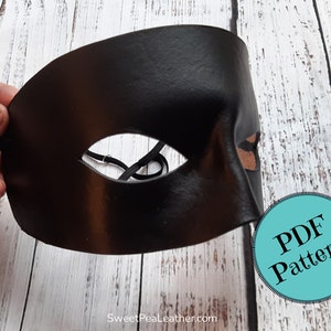 PDF Pattern - Leather Mask Template - Dread Pirate Cosplay Costume ...