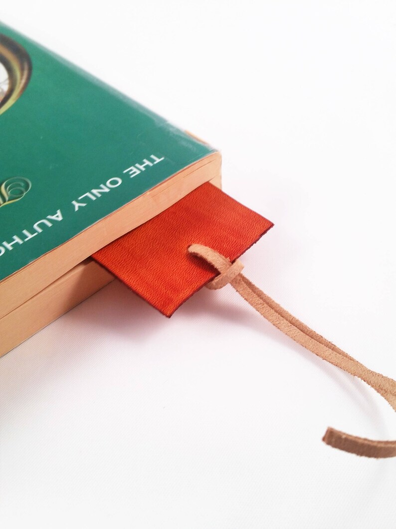 Hand Stamped Owl Light Brown Leather Bookmark Book Lover - Etsy