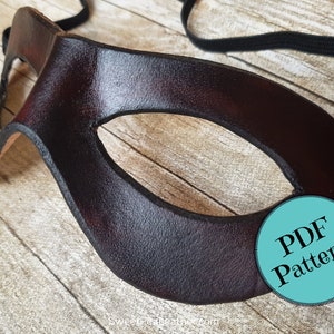 PDF Pattern - Leather Mask Template - Superhero Cosplay Costume ...