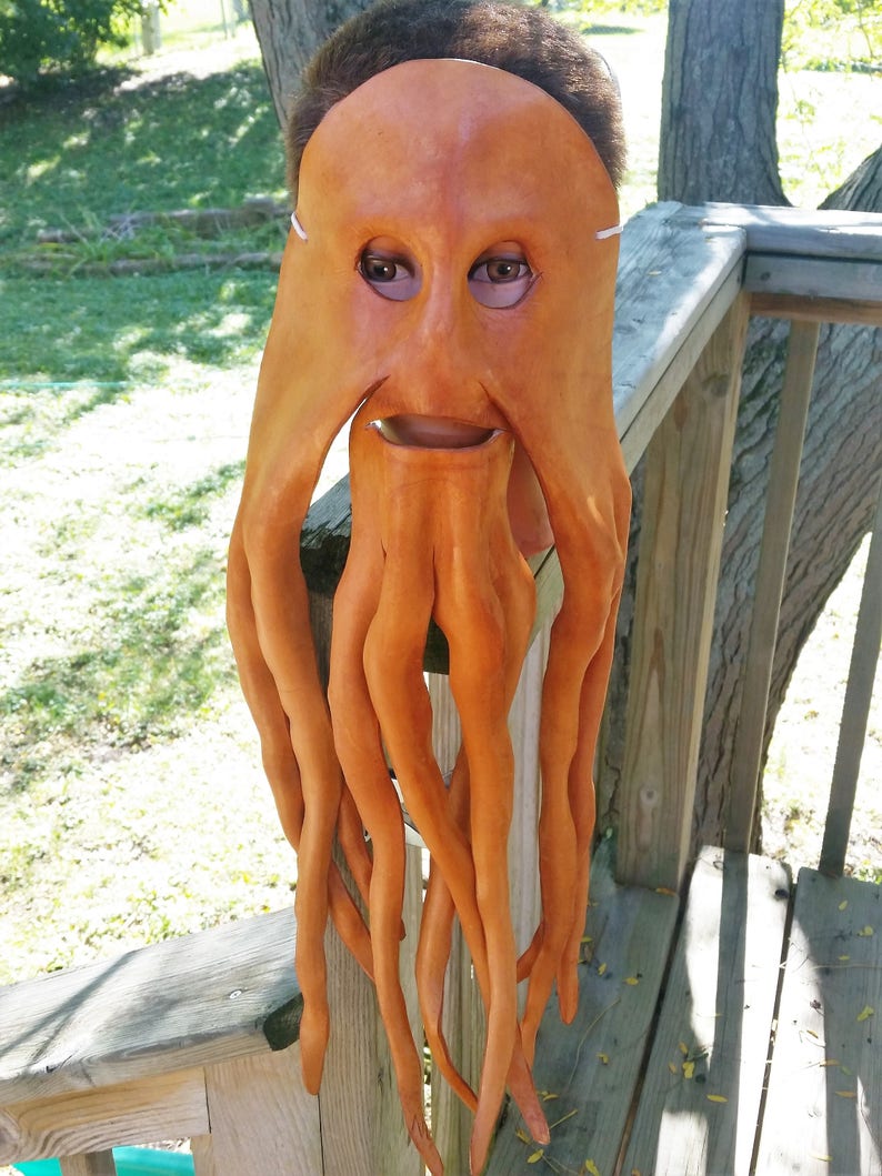 Octopus Leather Mask Made to Order- Steampunk Mask - Renaissance Mask ...