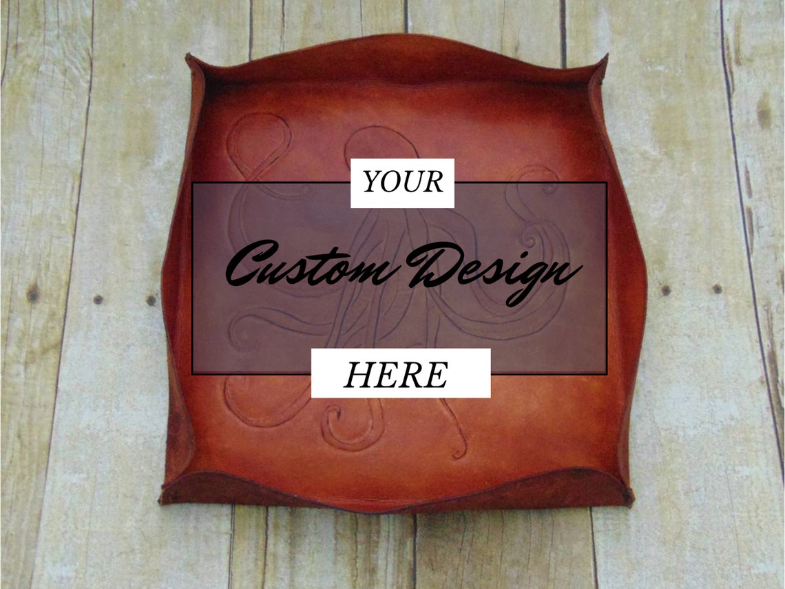 Custom Design Leather Catch All Tray – Rustic Entryway Organizer - Etsy