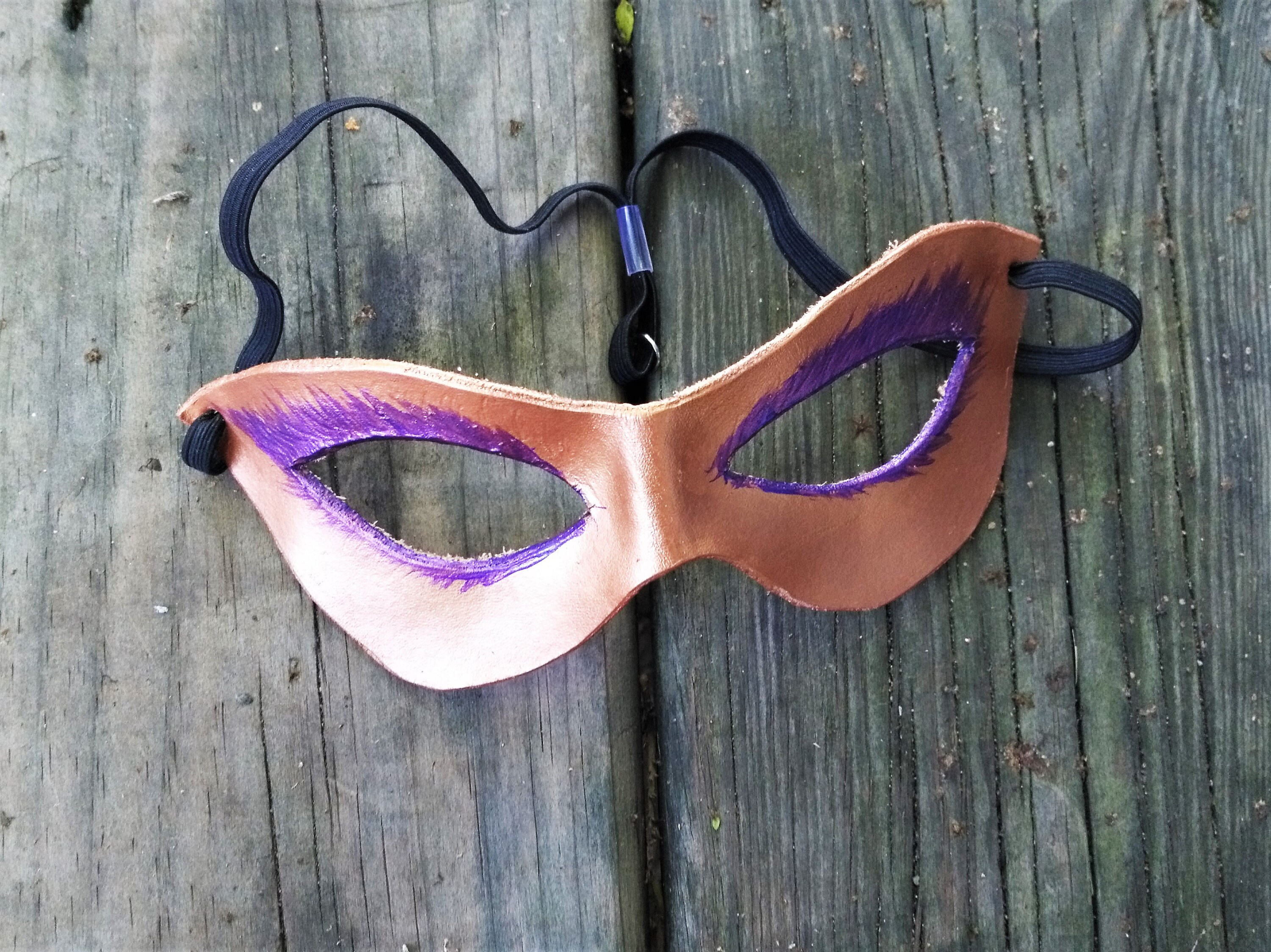 Halloween mask Leather Mask Eyelash Masquerade Mask Ren | Etsy