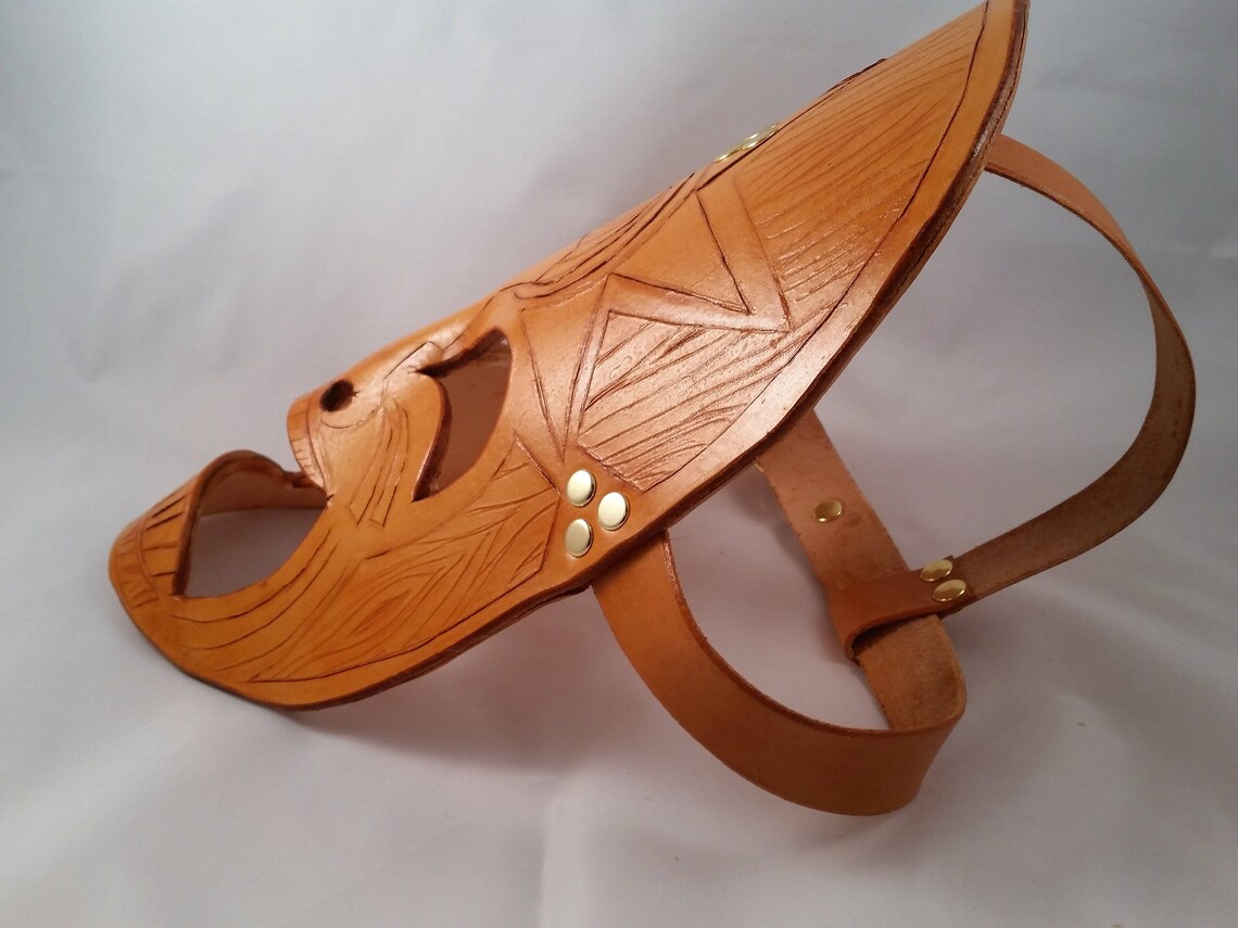 Tiki Leather Mask - Hawaiian Mask - Islander - Steampunk Mask - Nature ...