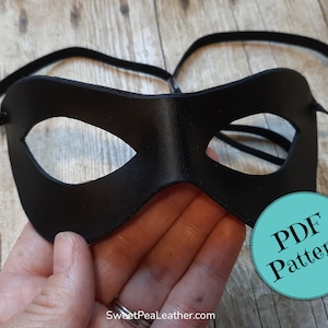 PDF Pattern - Leather Mask Template - Superhero Cosplay Costume ...