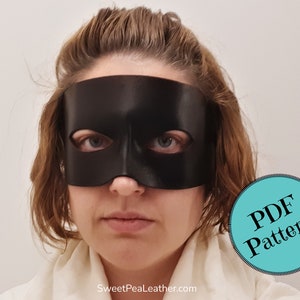 PDF Pattern - Leather Mask Template - Dread Pirate Cosplay Costume ...