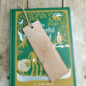 Wizard of Oz Bookmark - Leather Bookmark - No Place Like Home - Book ...