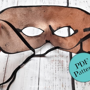 PDF Pattern - Leather Mask Template - Dread Pirate Cosplay Costume ...