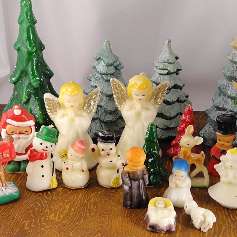 Vintage Nativity Candles - Etsy